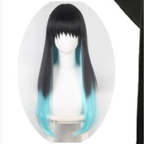 Hair | Black And Blue Ombre Wig Demon Slayer Muichiro Tokito | Poshmark